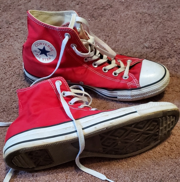 Converse | Shoes | Converse Red High Tops | Poshmark